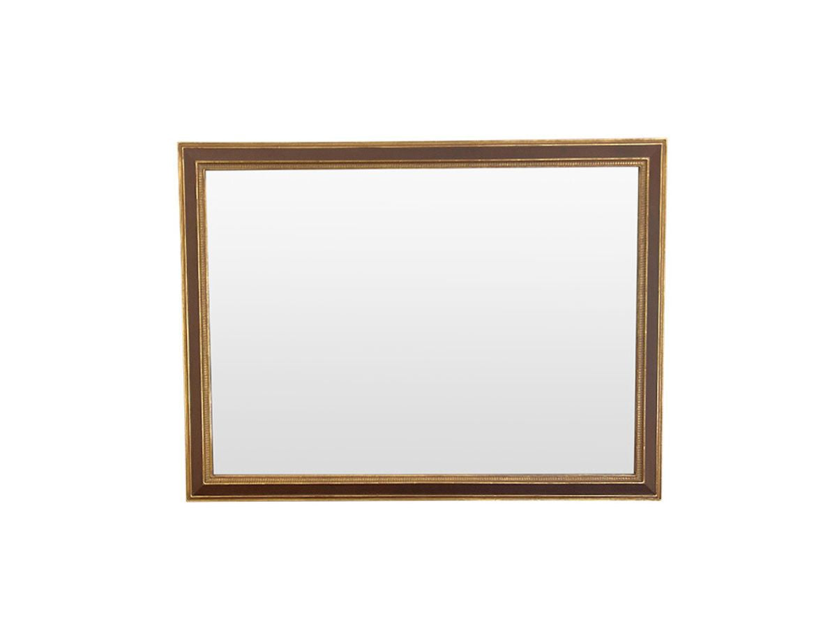 Custom Rectangular Brown and Gold Mirror by J. Pocker & Sons